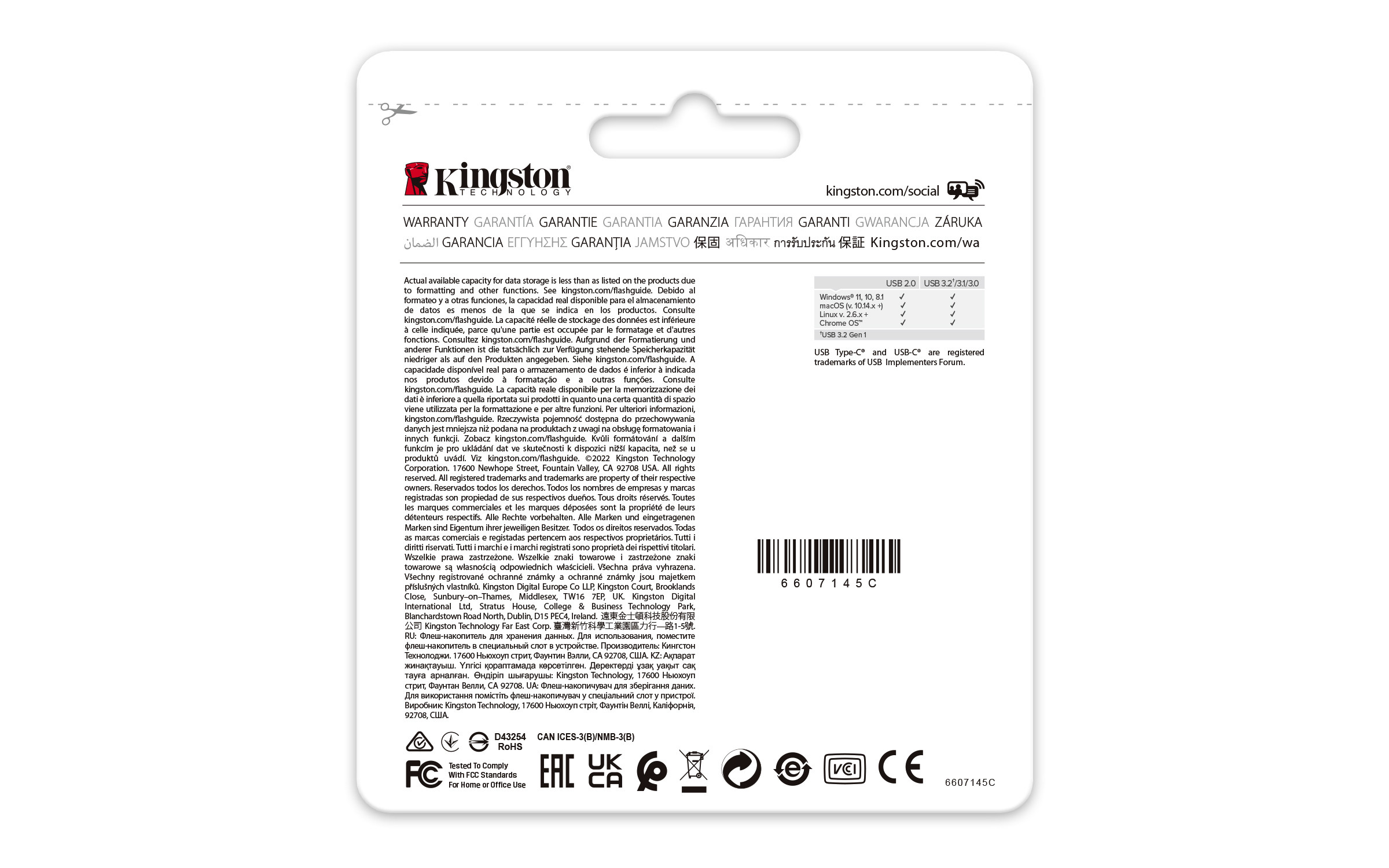 Kingston Technology DataTraveler 64GB 80 M 200 Mo/s USB-C 3.2 Gen 1 ...