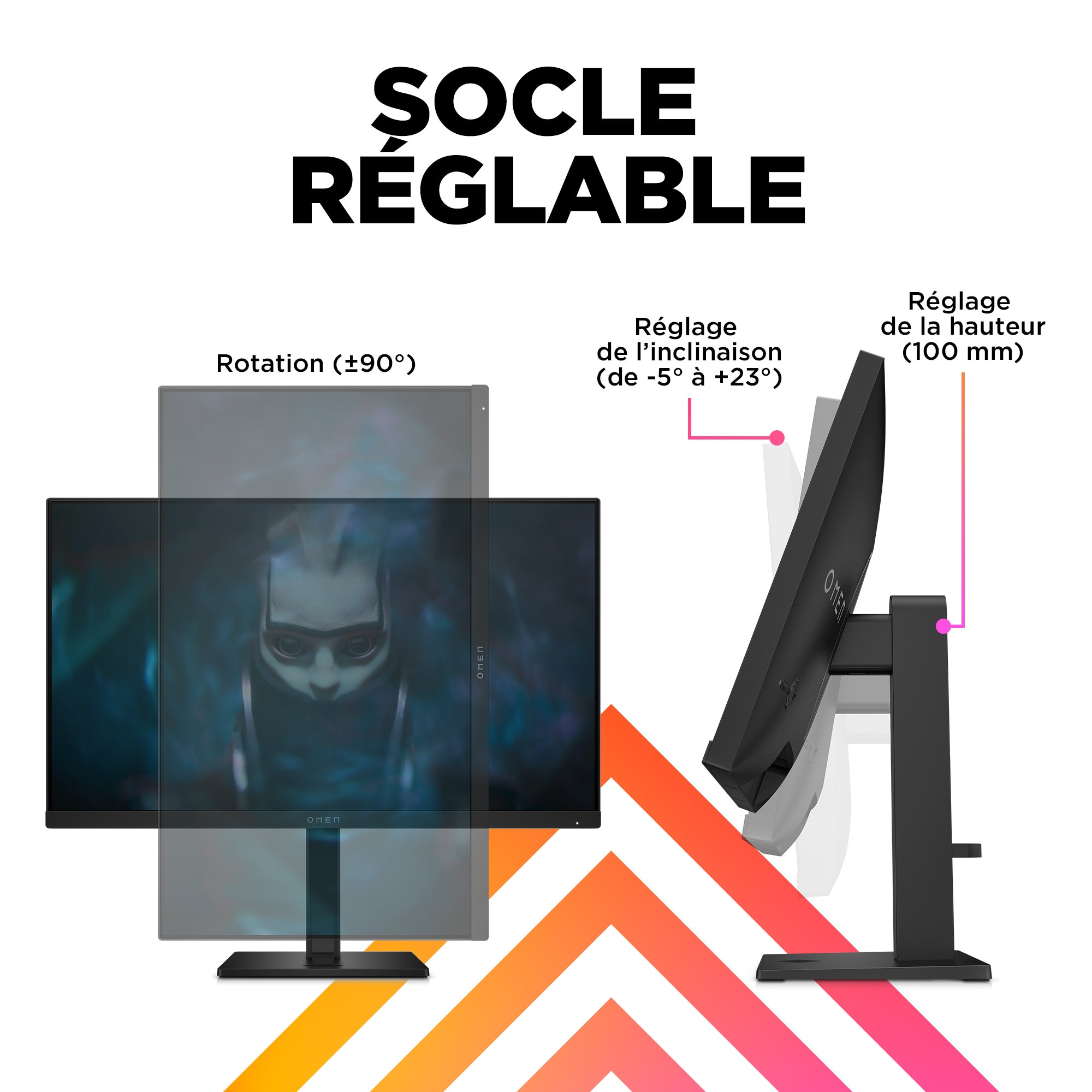 HP OMEN by HP Écran gamer FHD 165 Hz OMEN 23,8 pouces - OMEN 24 Écran ...