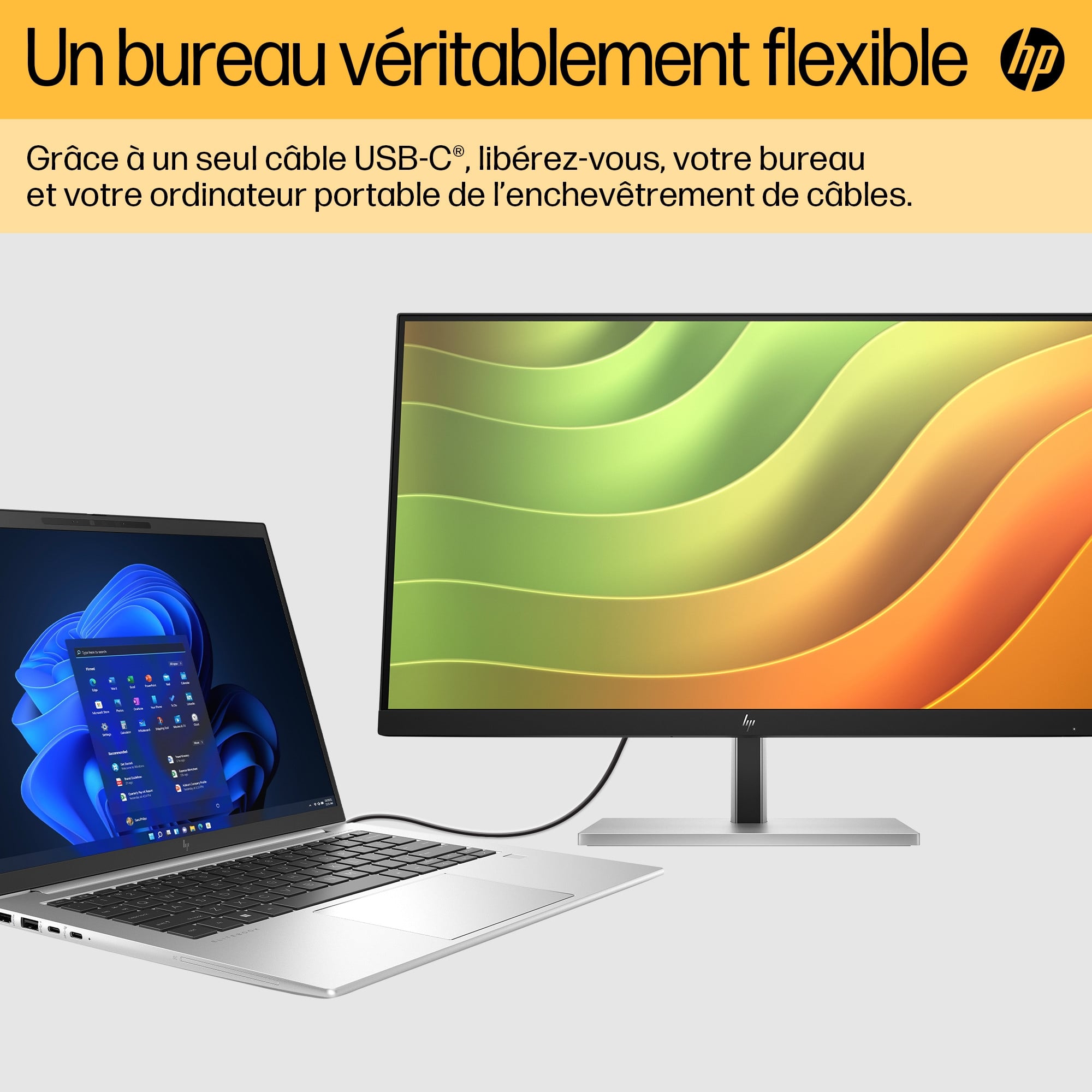 HP Écran USB-C FHD E24u G5 Écran USB-C FHD HP E24u G5 (6N4D0AA) prix Maroc