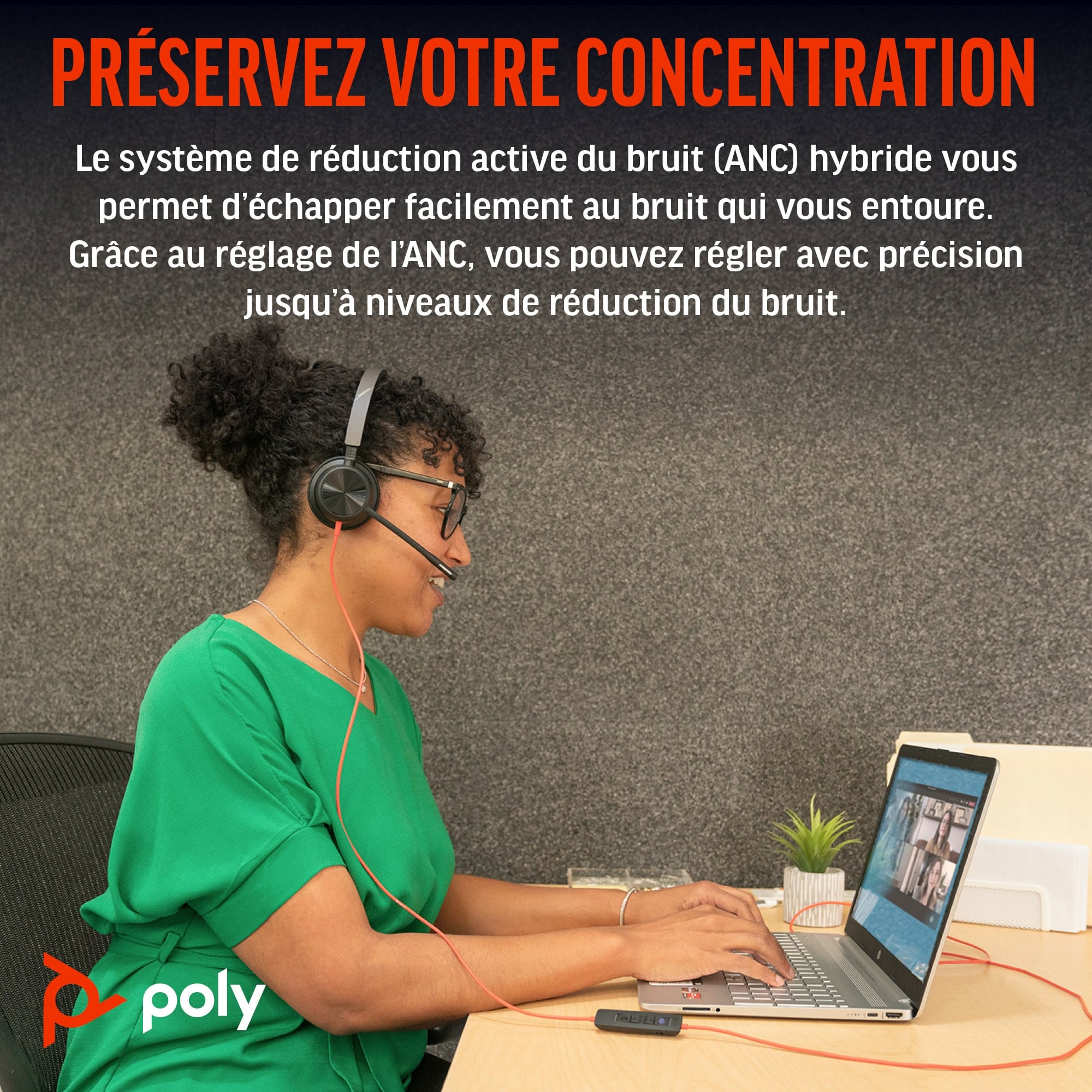 POLY Micro-casque Blackwire 8225 stéréo USB-C certifié Microsoft Teams ...