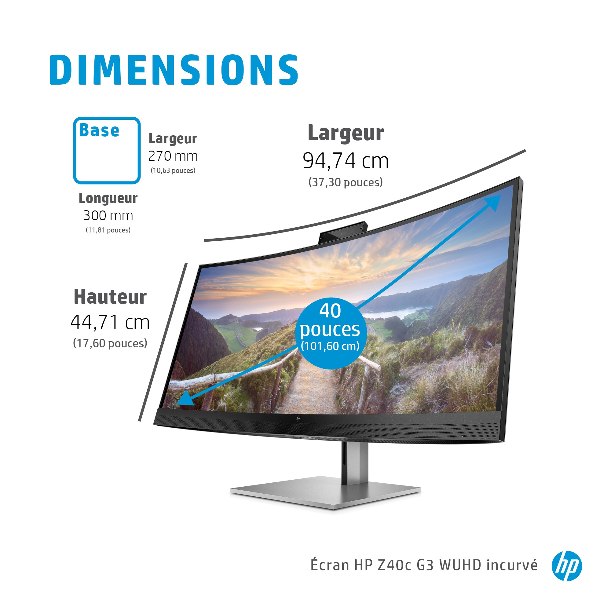 HP Écran Incurvé Z40c G3 WUHD Écran Incurvé HP Z40c G3 WUHD (3A6F7AA ...