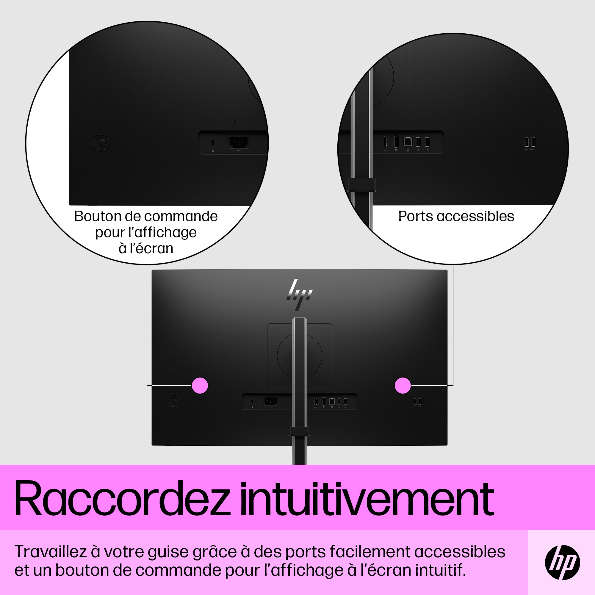 HP Écran QHD E27q G5 Écran QHD E27q G5 HP (6N6F2AA) prix Maroc