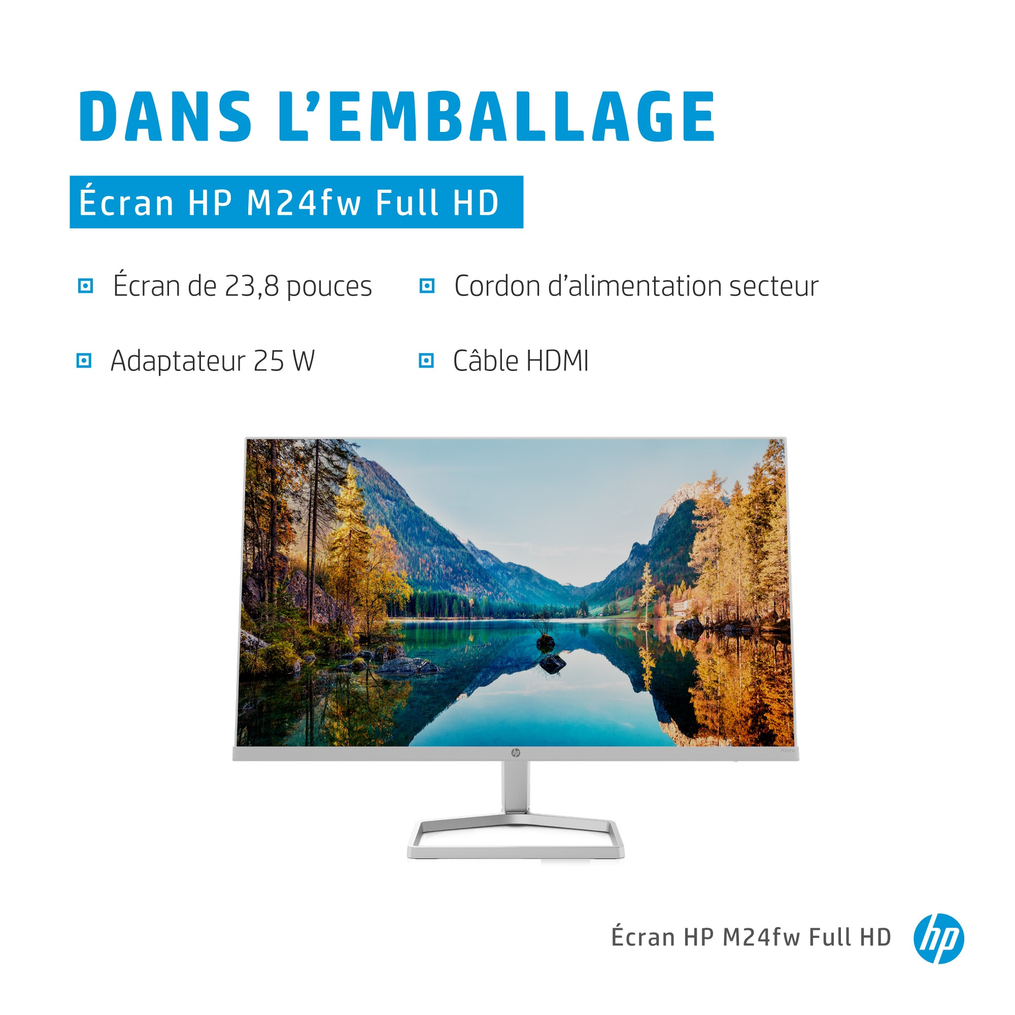 HP Écran FHD M24fw Écran FHD HP M24fw (2D9K1AA) prix Maroc