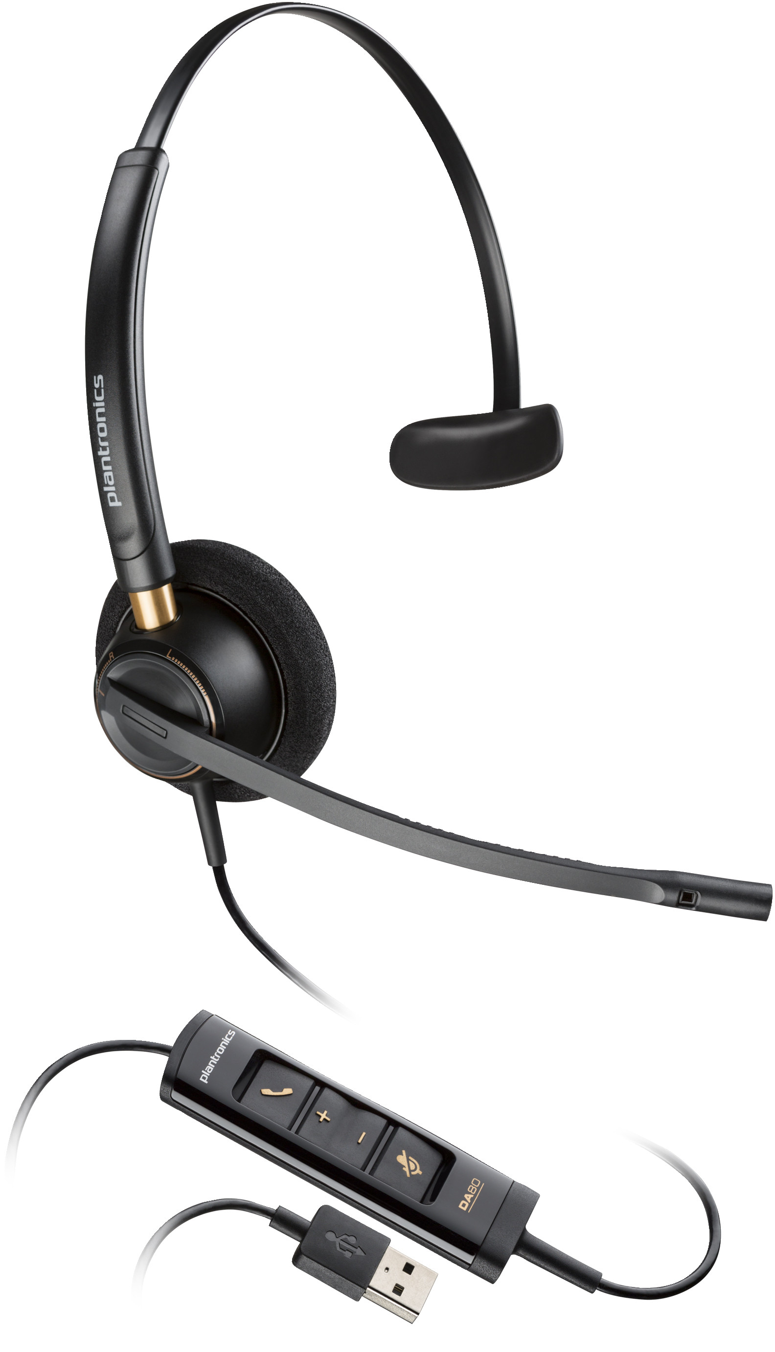 POLY Micro-casque EncorePro 515 monaural Certifié pour Microsoft Teams ...