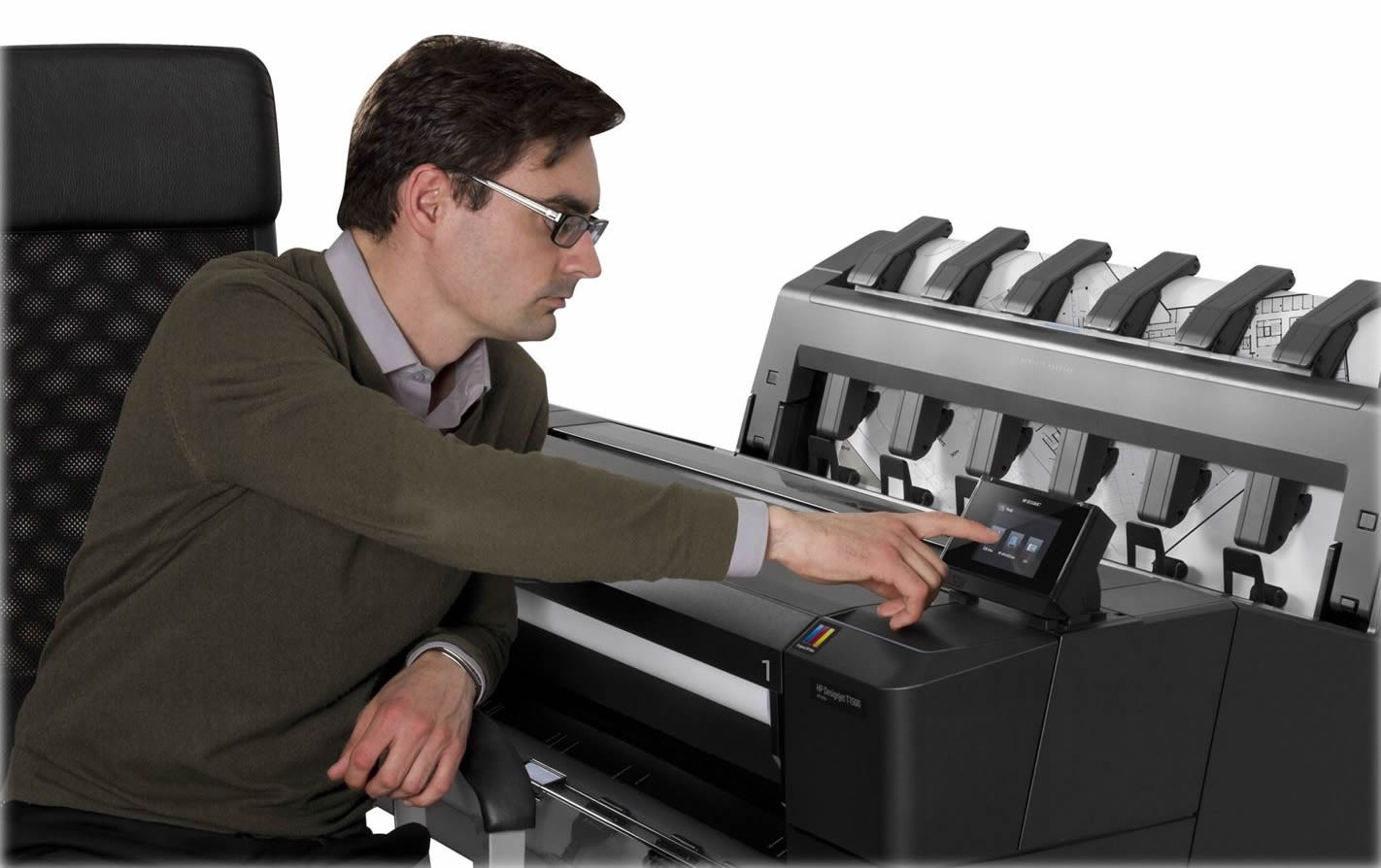 Imprimante HP Designjet T1500 ePrinter 914 mm (36 pouces)(CR356A) prix ...