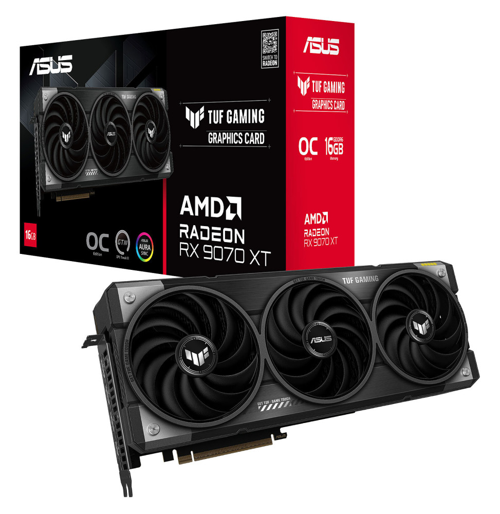 Carte graphique ASUS TUF Gaming Radeon RX 9070 XT OC Edition 16GB GDDR6 ...