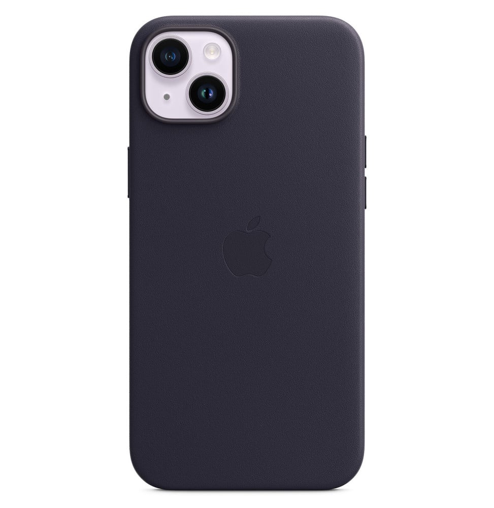 Apple Leather Case with MagSafe Encre violette Apple iPhone 14 Plus ...