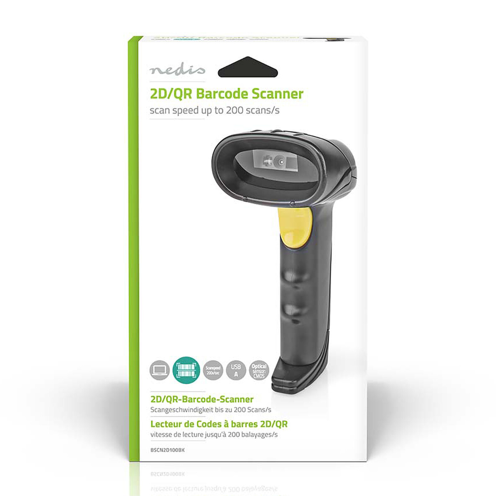 Lecteur de codes-barres Nedis 2D/QR Barcode Scanner prix Maroc