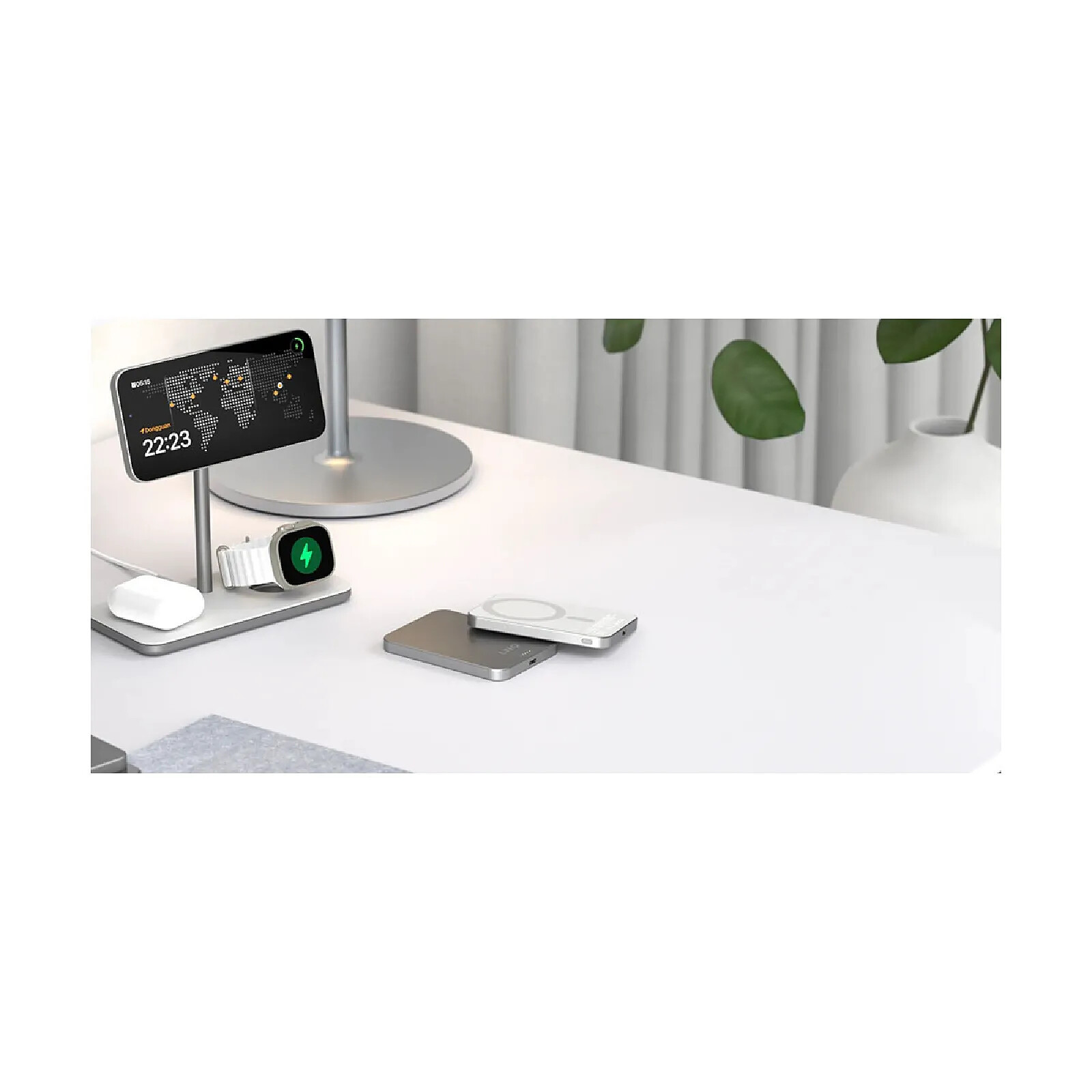 LinQ Powerbank 5 000mAh Sans Fil Fixation Magnétique Compatible MagSafe ...