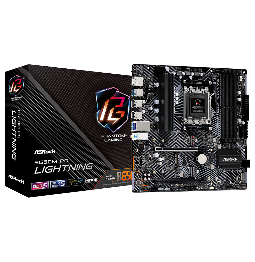 ASRock B650M PG Lightning prix Maroc