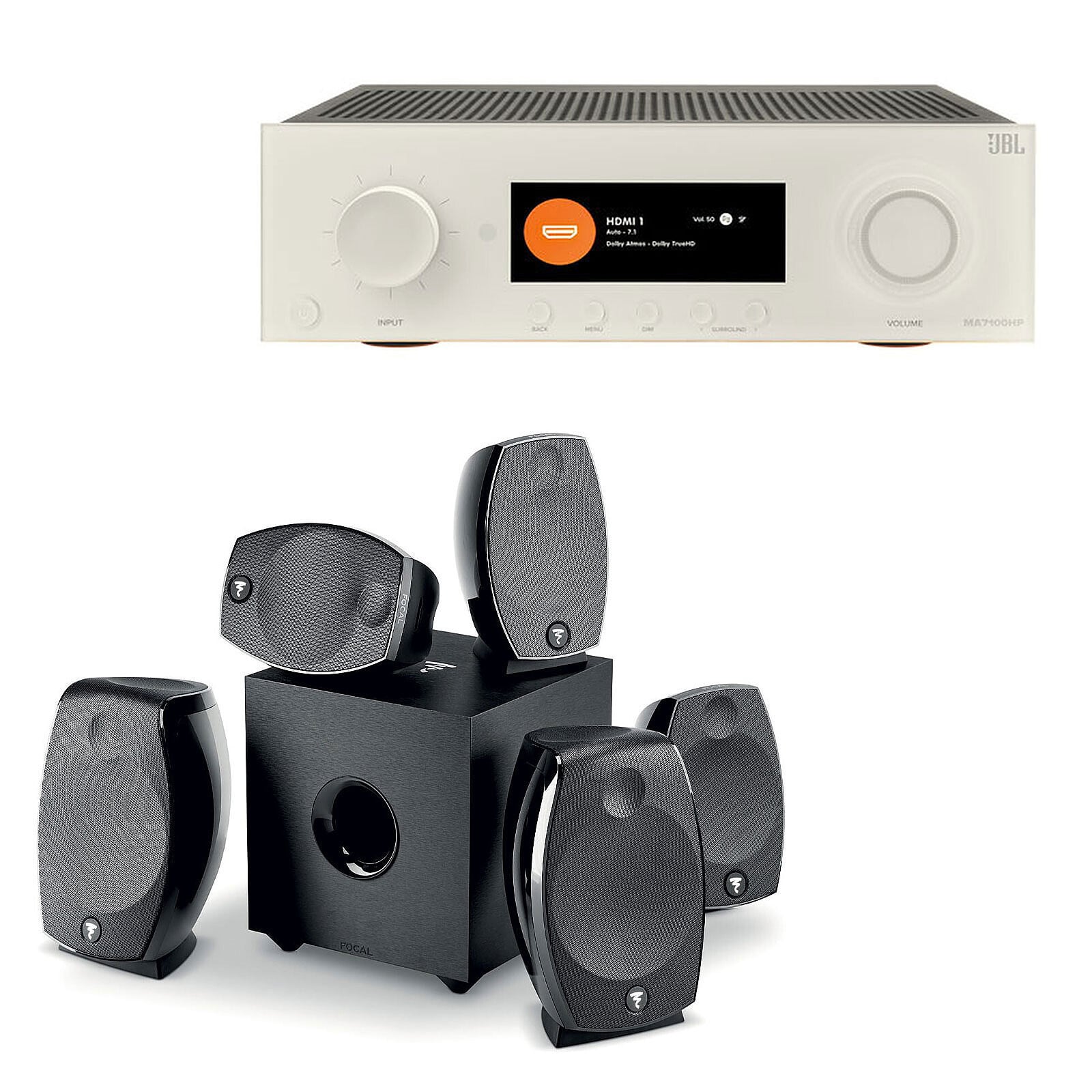 JBL MA7100HP Blanc + Focal Sib Evo 5.1.2 Dolby Atmos prix Maroc
