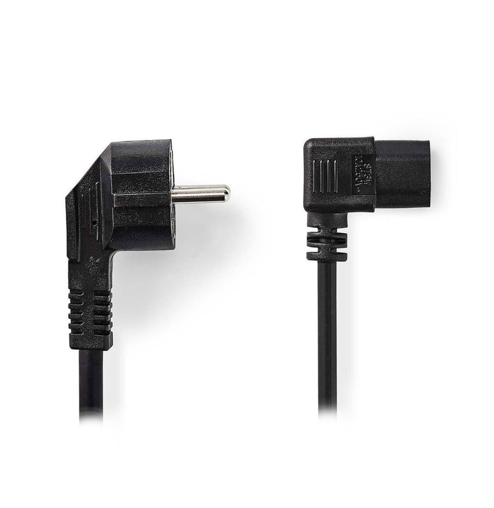 Nedis Câble d'alimentation coudé pour PC, moniteur et onduleur noir ...