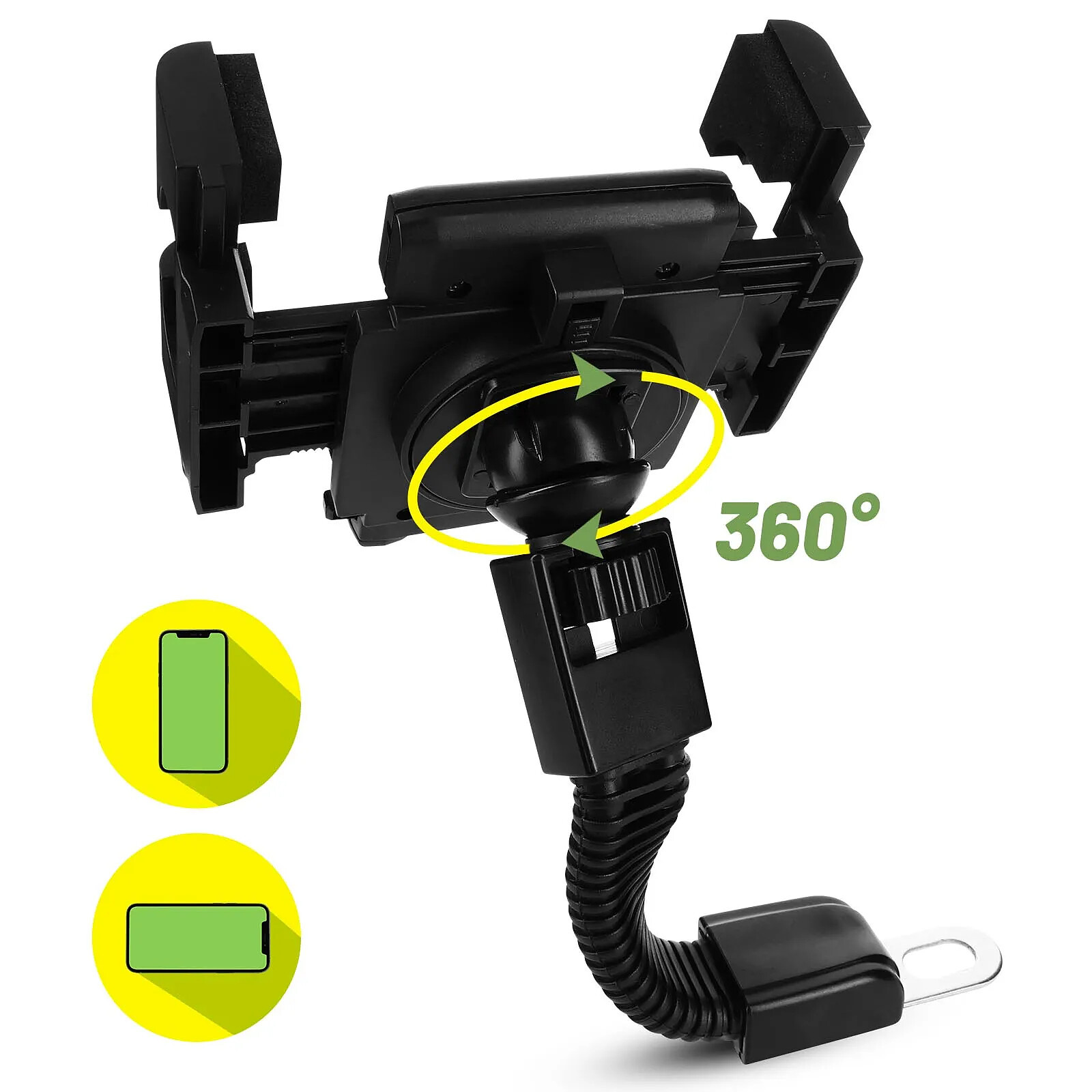 Avizar Support Moto/Scooter Smartphone Fixation rétroviseur Maintien ...