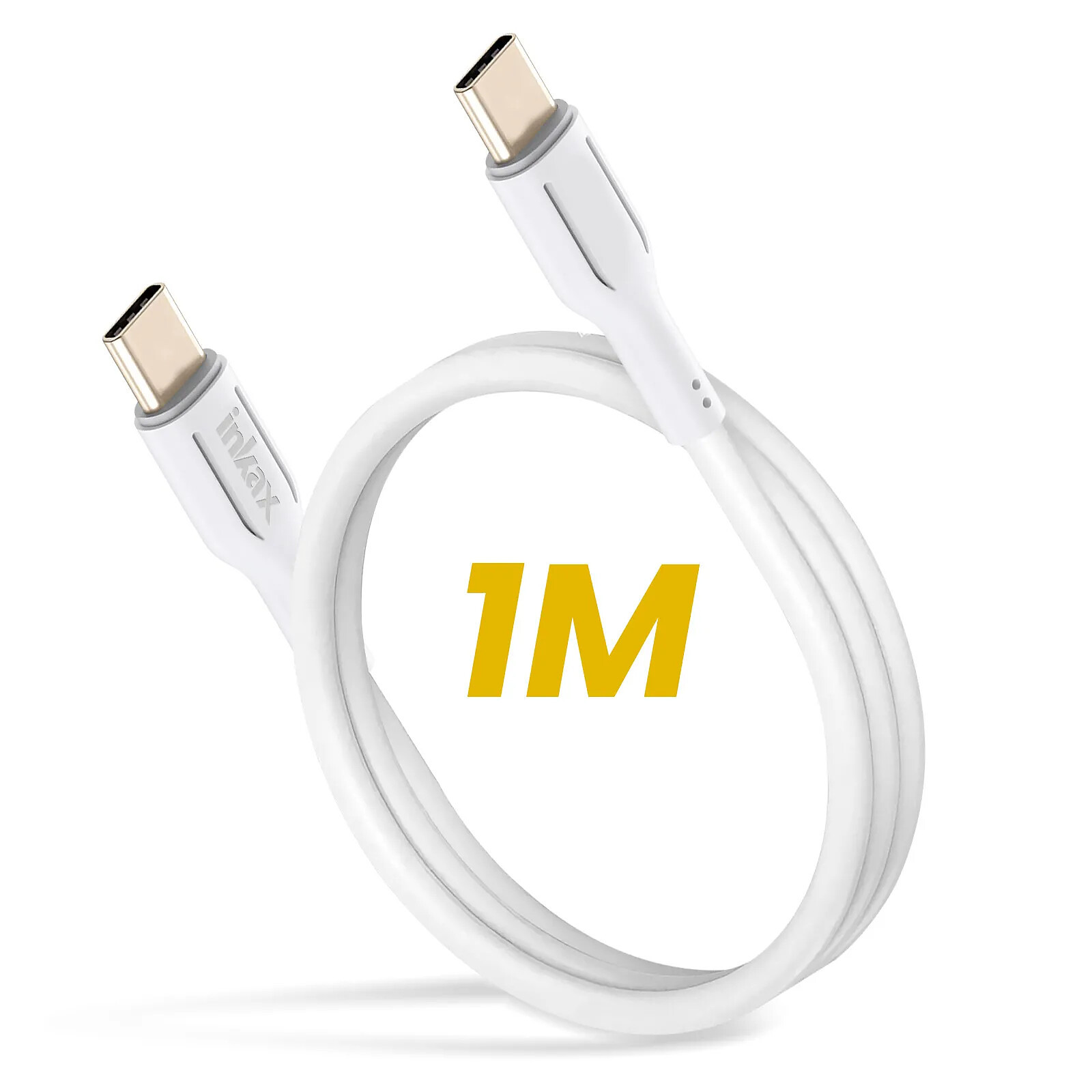 Inkax Câble USB C vers USB C 60W Recharge Rapide Blanc prix Maroc