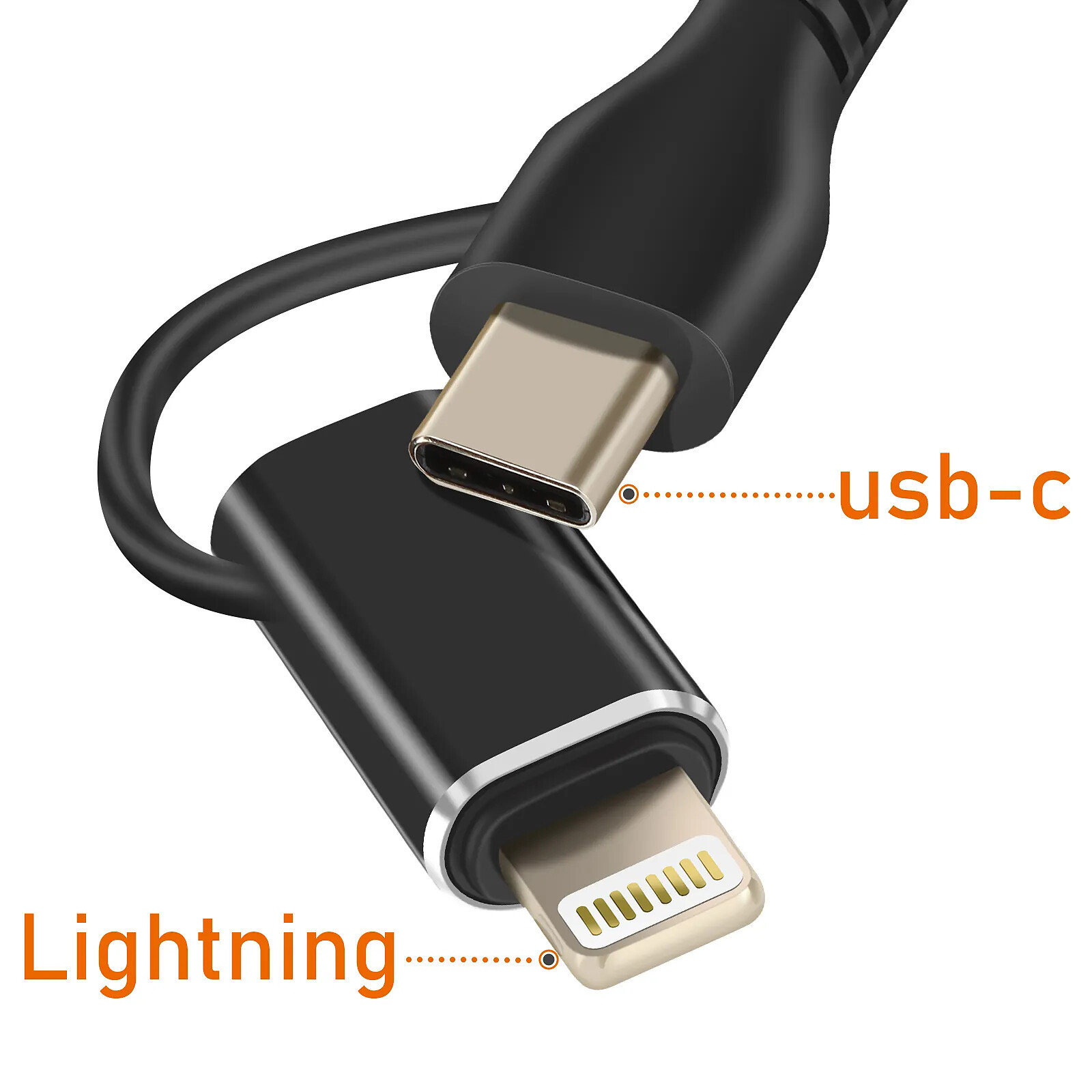 LinQ Hub USB C + Lightning Multiport Lecteur Carte OTG Polyvalent Noir ...