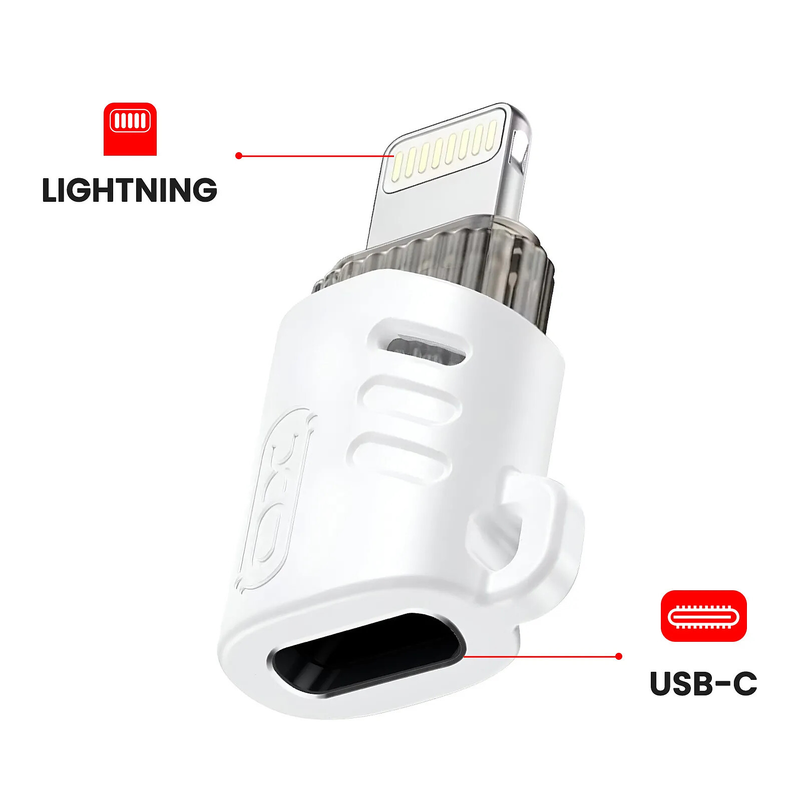 XO Adaptateur USB C Femelle vers Lightning Mâle Design Ultra-compact ...