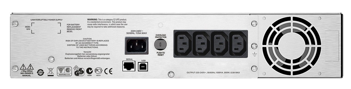 Onduleur Line-interactive APC Smart-UPS C 1500VA - Rack 2U (SMC1500I-2U) prix Maroc