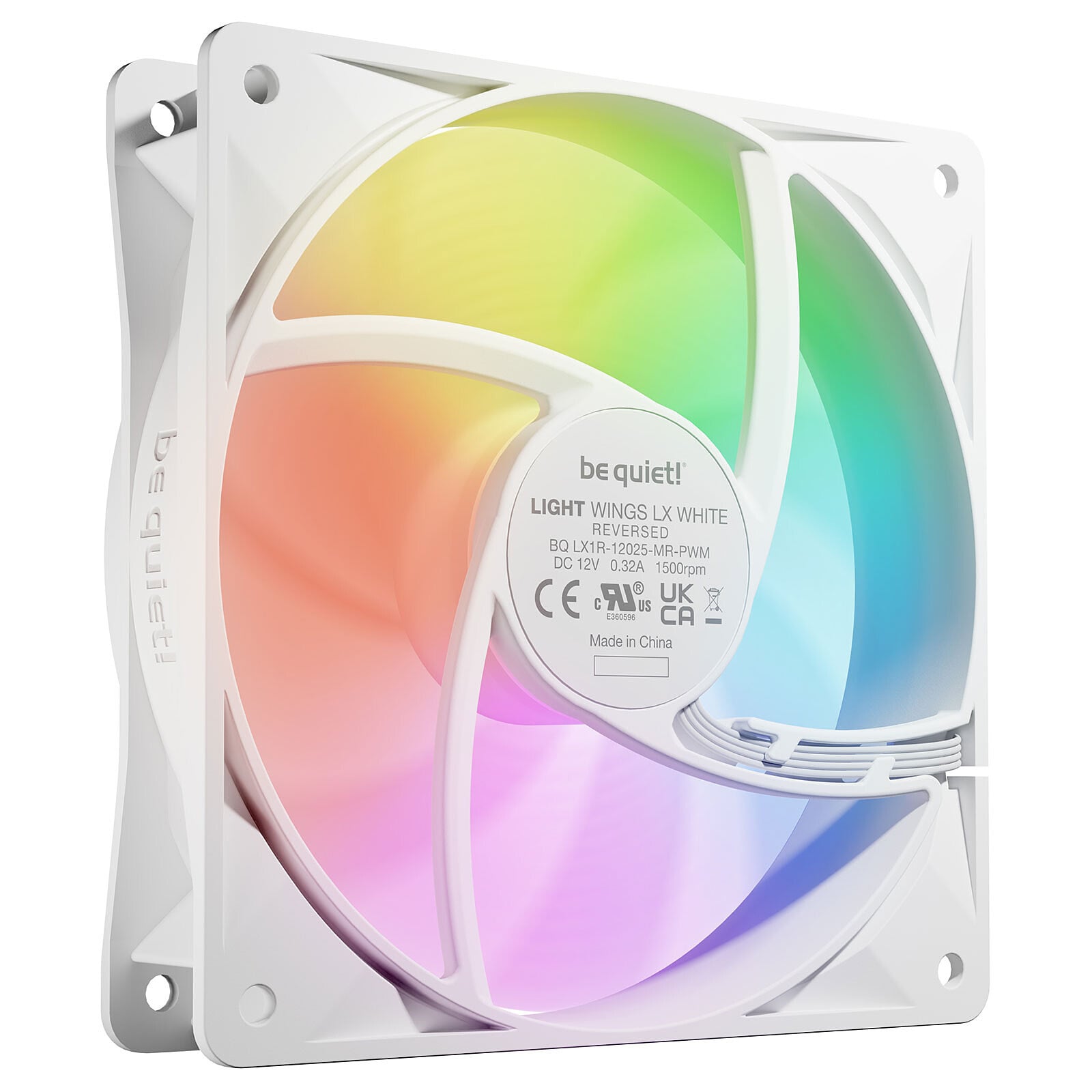 be quiet! Light Wings LX Reverse 120 mm PWM - Blanc prix Maroc