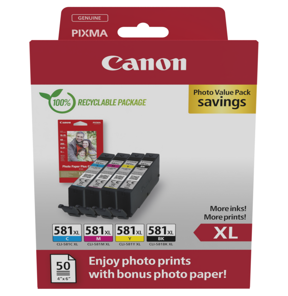 Pack Prix R duit De Cartouches D encre Haut Rendement CLI 581XL BK