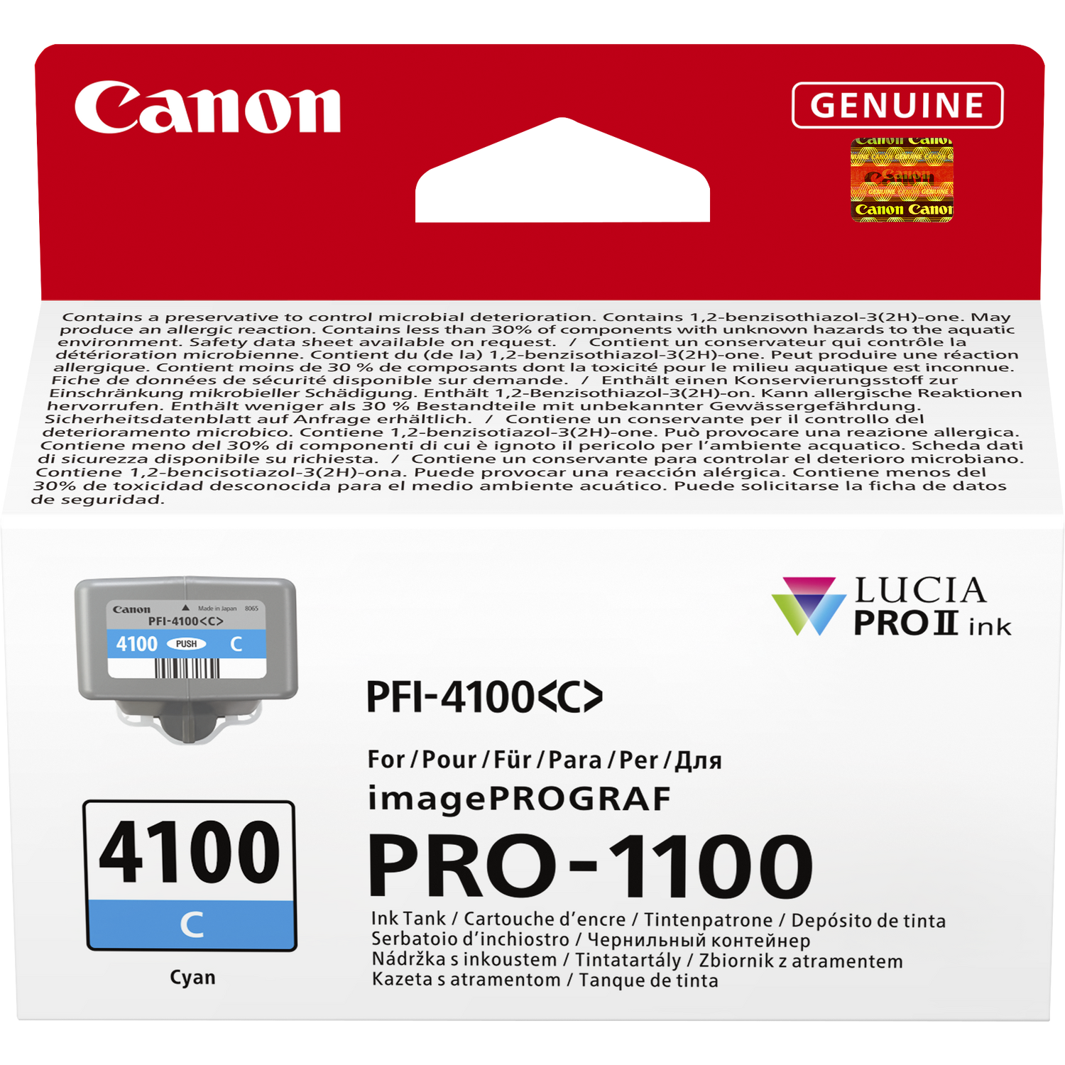 Cartouche d'encre cyan Canon PFI-4100C prix Maroc