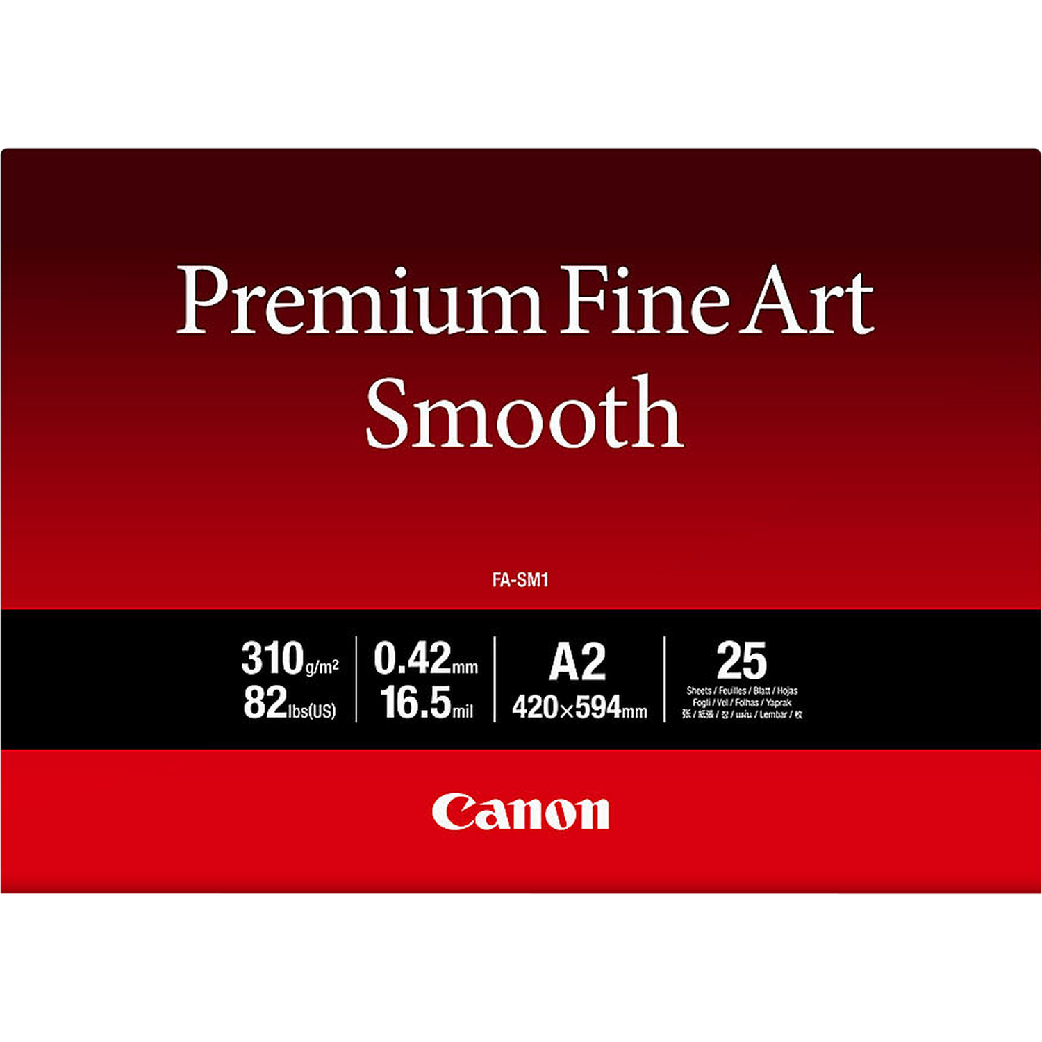 Papier A2 beaux-arts lisse Premium Canon FA-SM1 - 25 feuilles prix Maroc