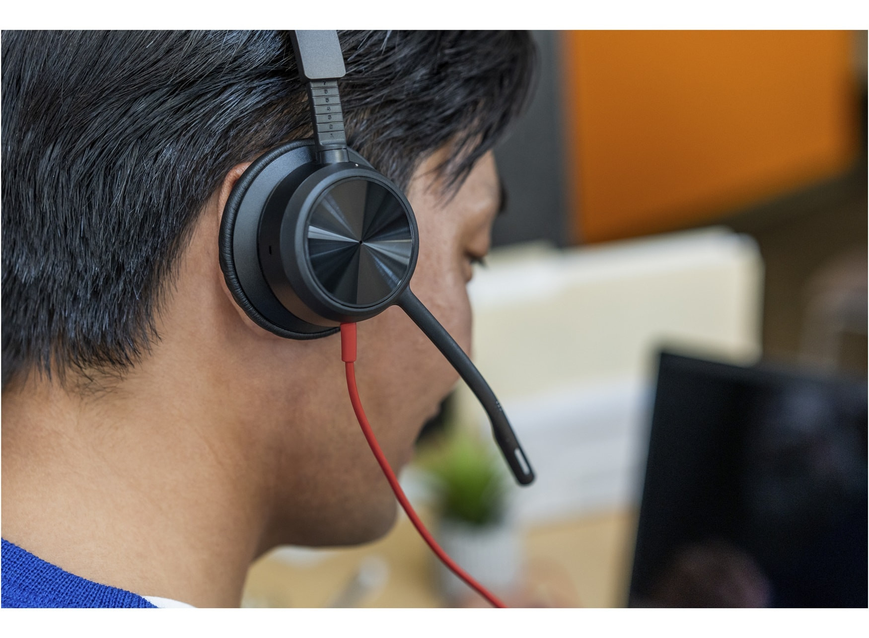 Micro-casque HP Poly Blackwire 8225 stéréo USB-C + adaptateur USB-C/A ...