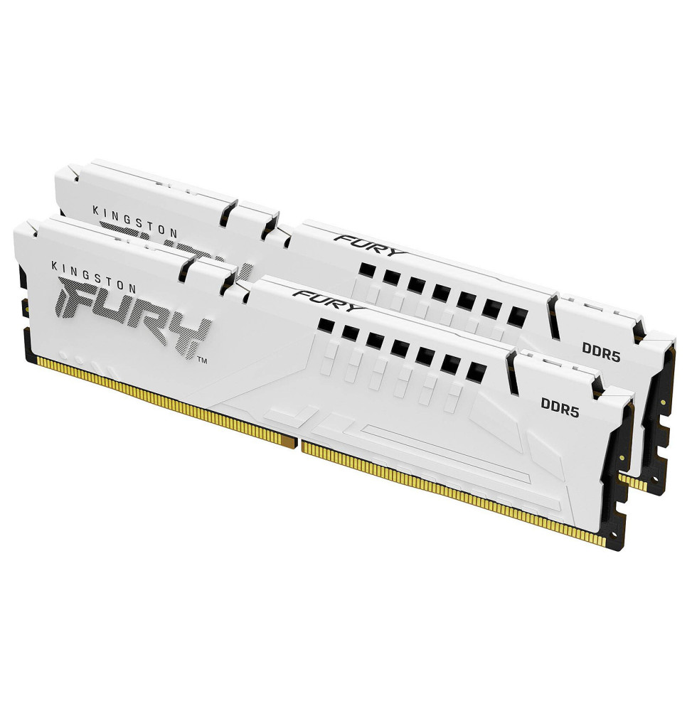 Kingston FURY Beast 64 Go (2 x 32 Go) DDR5 6000 MHz CL30 - Blanc prix Maroc