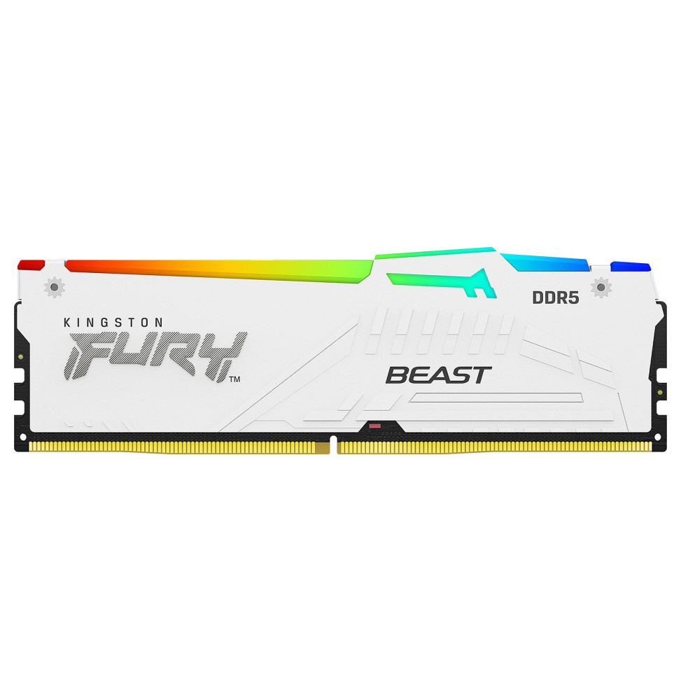Kingston FURY Beast RGB 32 Go (2 x 16 Go) DDR5 5200 MHz CL36 - Blanc prix Maroc