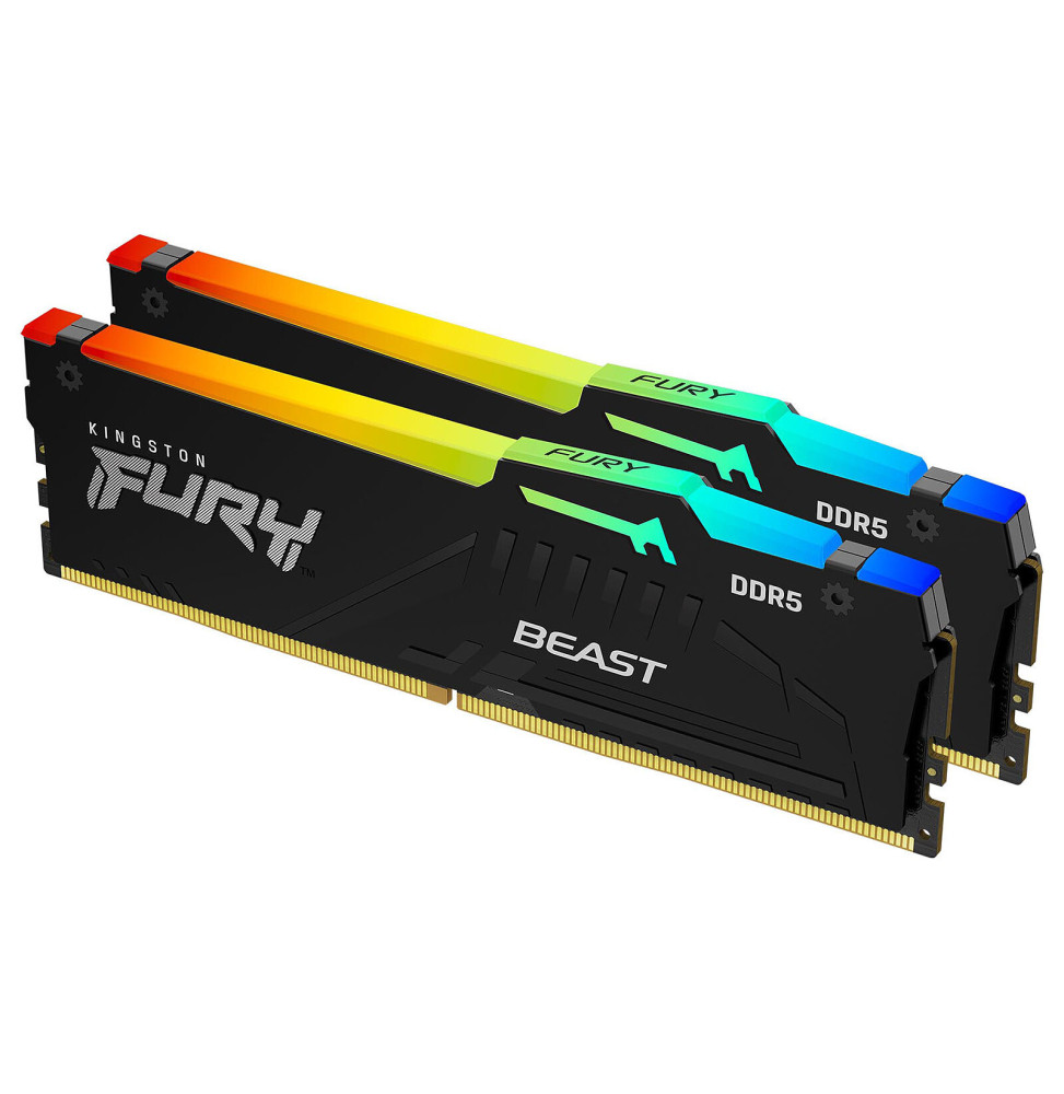 Kingston FURY Beast RGB 32 Go (2 x 16 Go) DDR5 6000 MHz CL36 prix Maroc