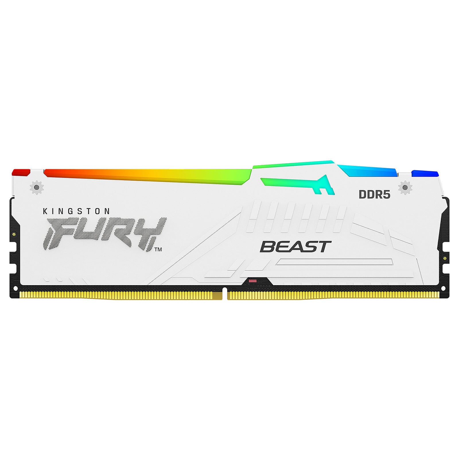 Kingston FURY Beast RGB 64 Go (2 x 32 Go) DDR5 6400 MHz CL32 - Blanc prix Maroc