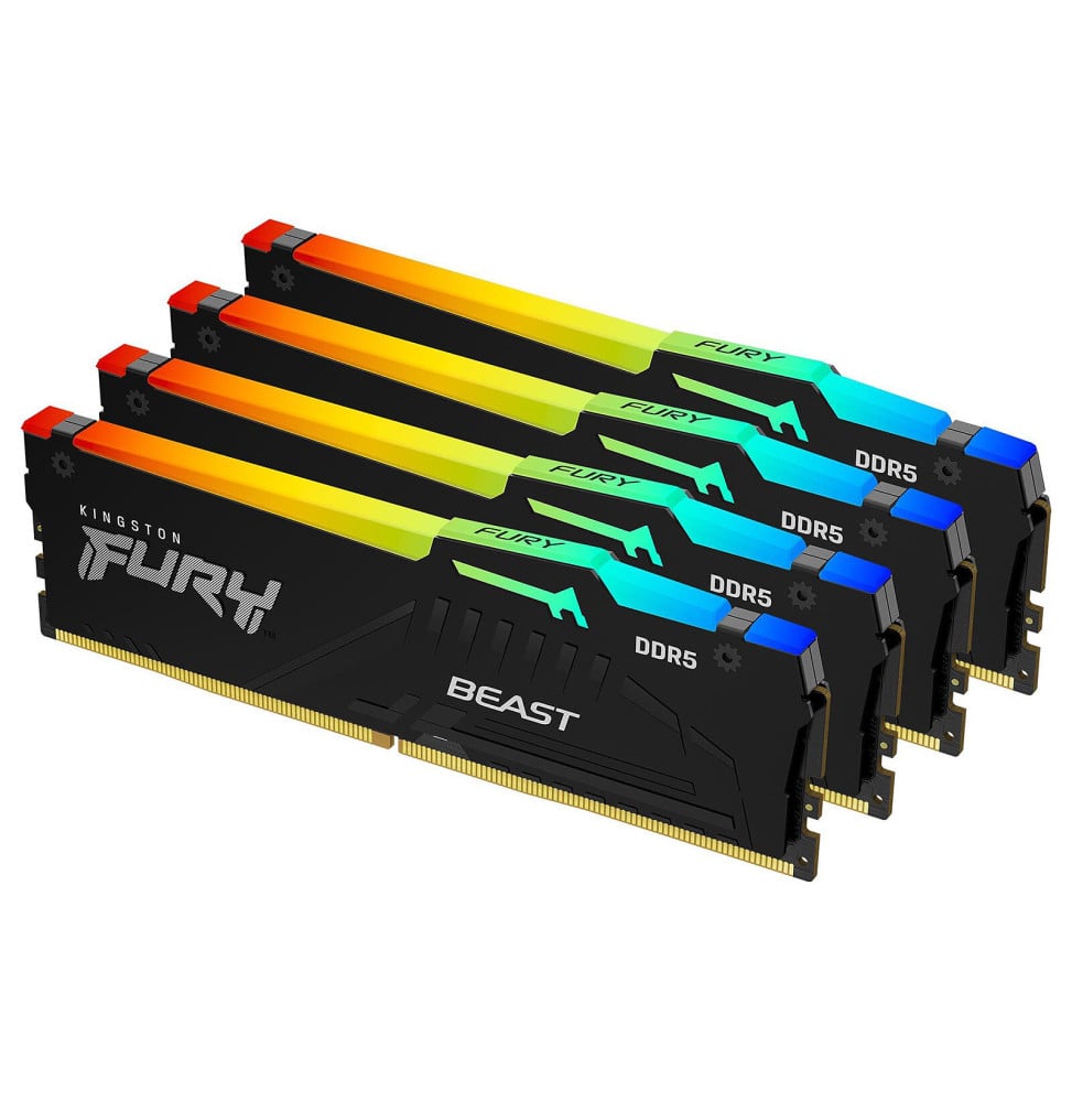 Kingston FURY Beast RGB 64 Go (4 x 16 Go) DDR5 6000 MHz CL40 prix Maroc