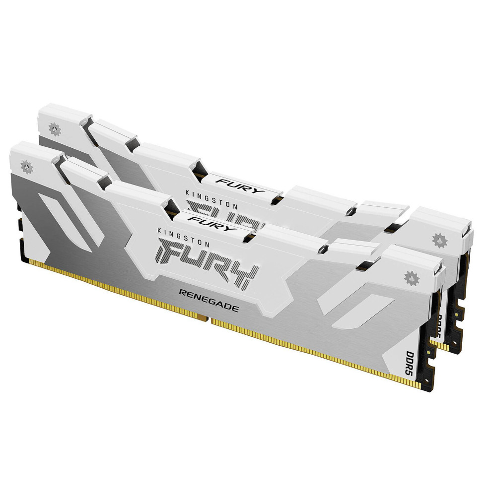 Kingston FURY Renegade 32 Go (2 x 16 Go) DDR5 6400 MHz CL32 - Blanc prix Maroc