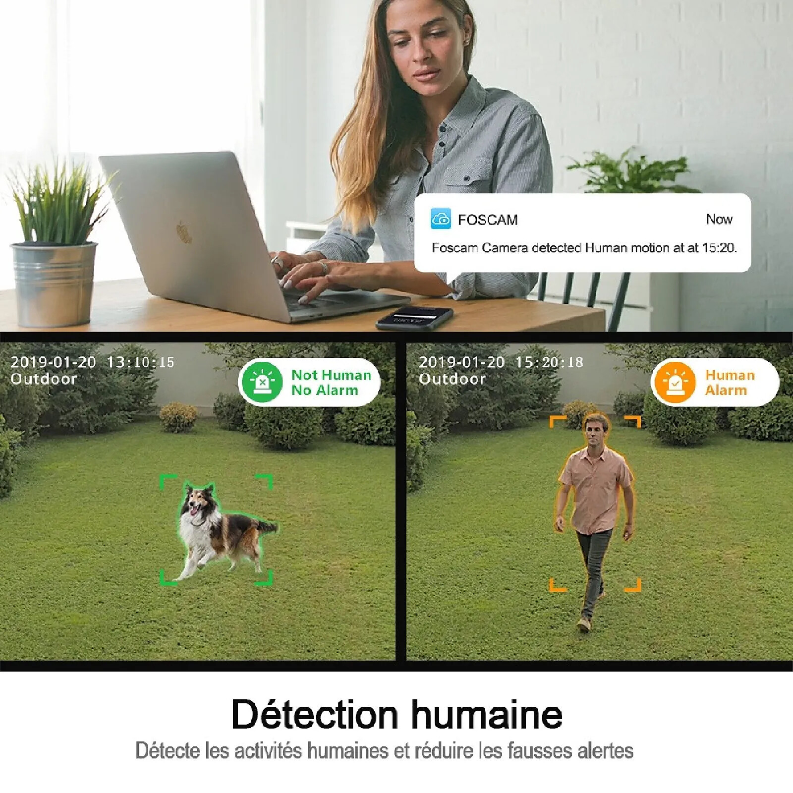 Foscam - Caméra IP Wi-Fi dôme PTZ 2MP - SD2X prix Maroc