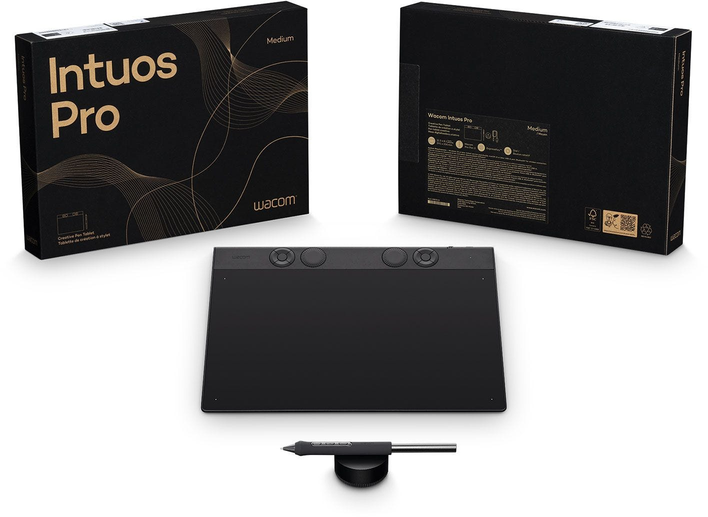 Tablette Graphique à stylet Wacom Intuos Pro Medium - Bluetooth ...