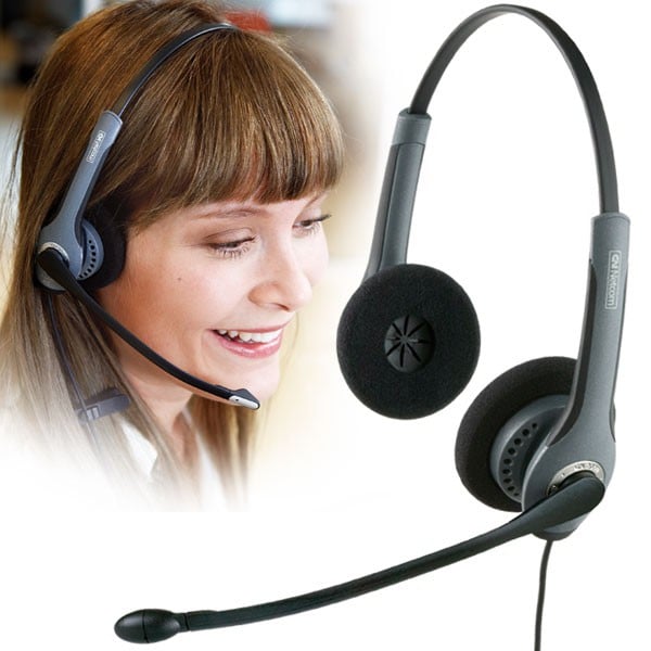 Micro-casque filaire Jabra GN2000 DUO Noise Canceling Narrow Band (QD ...