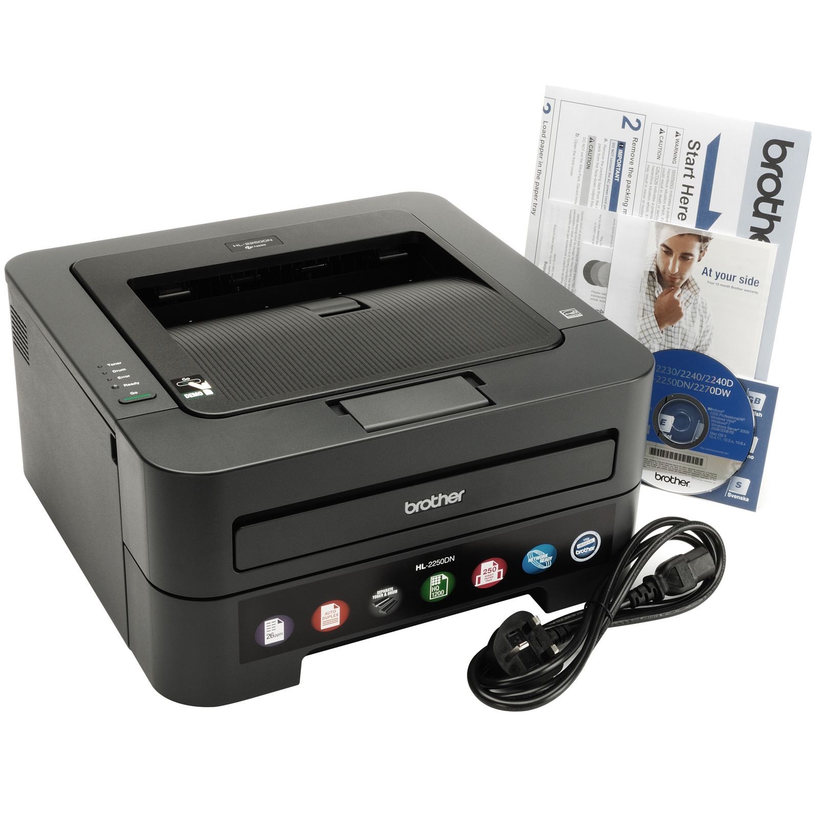 Imprimante laser monochrome réseau Brother HL-2250DN prix Maroc