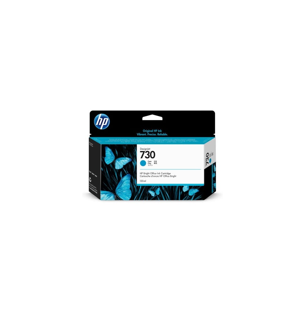 HP 730 Cyan - Cartouche d'encre HP d'origine (P2V62A) prix Maroc