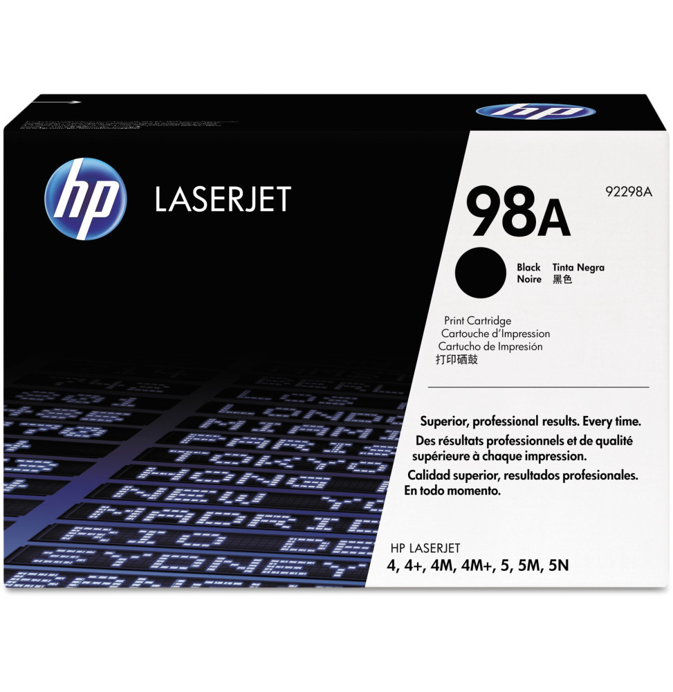 HP 98A Noir (92298A) - Toner HP LaserJet d'origine prix Maroc
