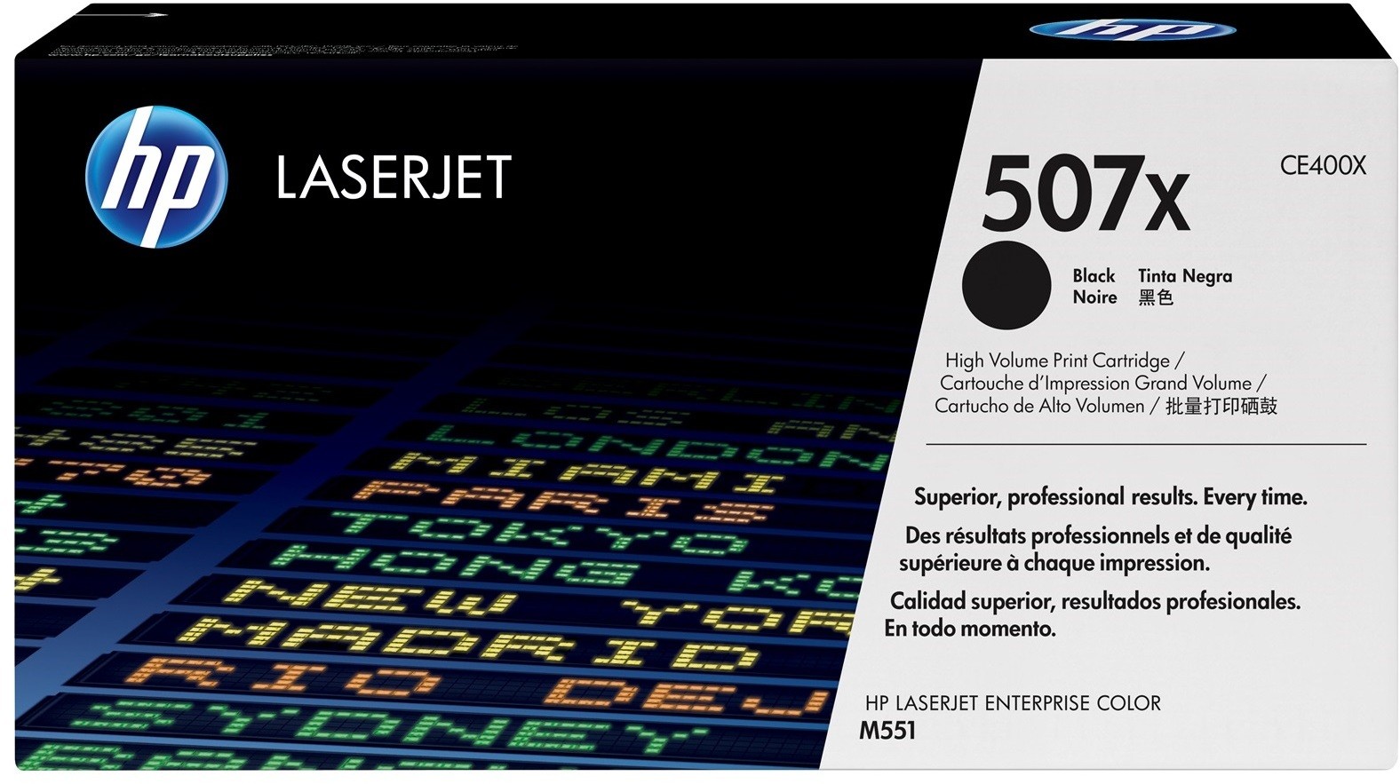 HP 507X Noir (CE400X) - Toner grande capacité HP LaserJet d'origine ...