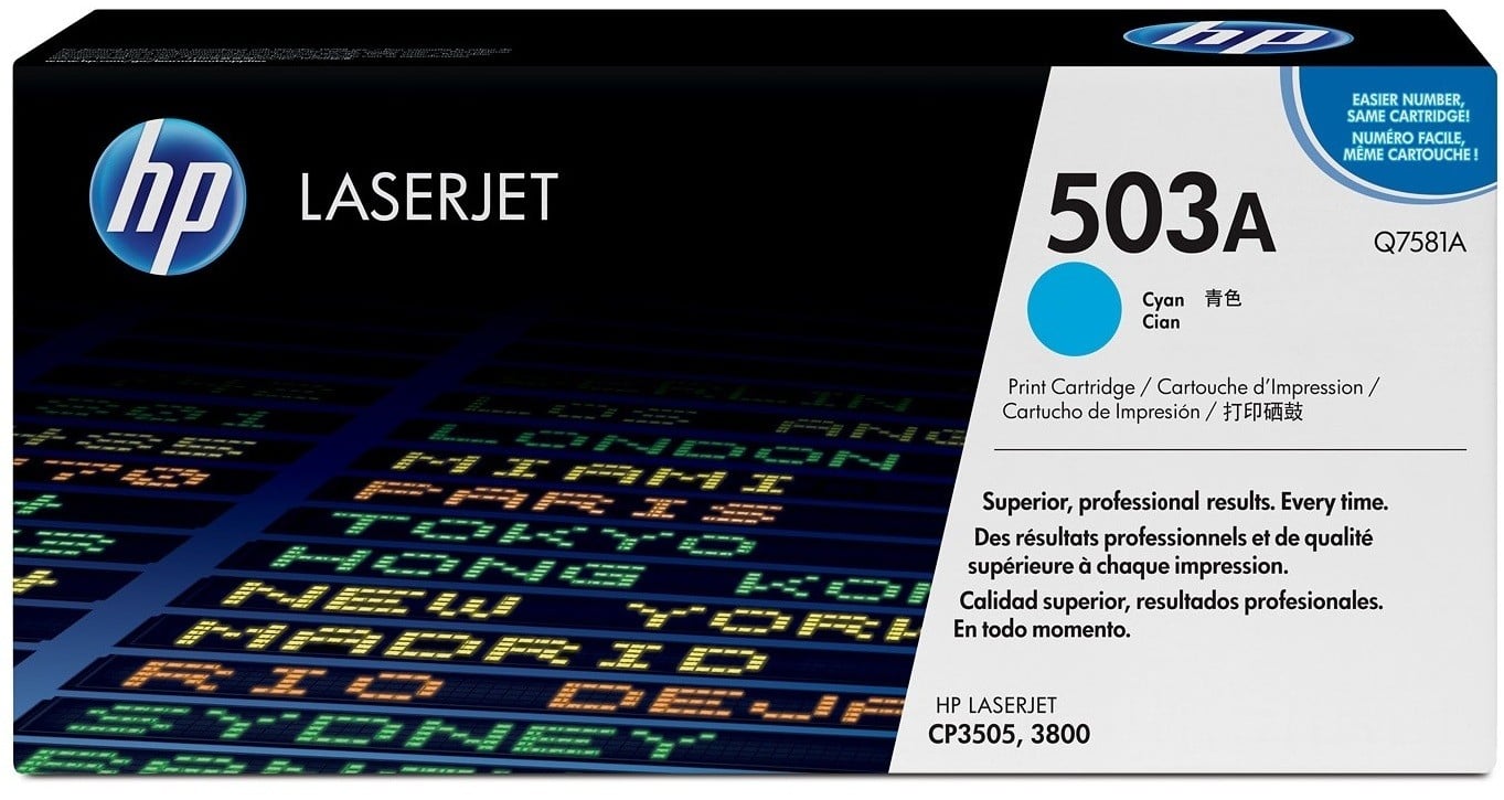 HP 503A Cyan (Q7581A) - Toner HP LaserJet d'origine prix Maroc