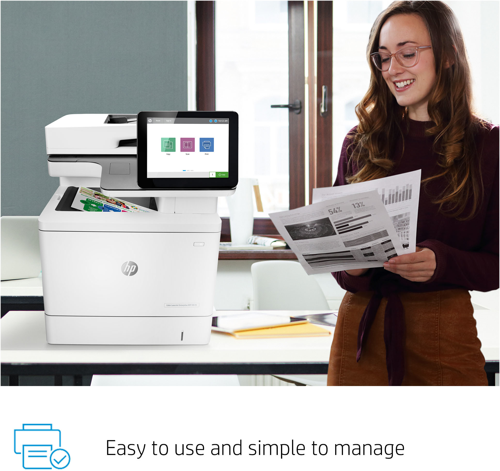 Imprimante Multifonction Laser Couleur HP Color LaserJet Enterprise ...