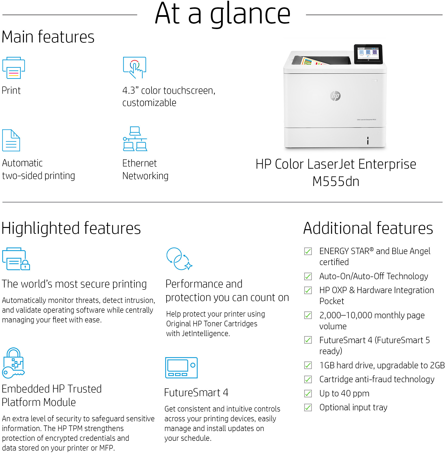 Imprimante Laser Couleur HP Color LaserJet Enterprise M555dn (7ZU78A ...