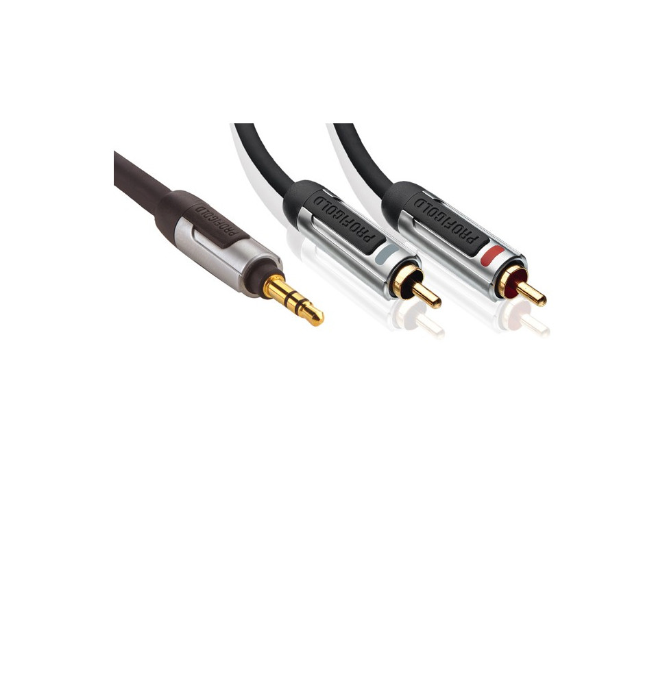 Bandridge Profigold Câble audio Stéréo (1x Jack 3.5 mm - 2x RCA Audio ...
