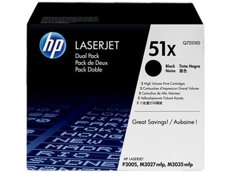 HP 51X Noir (Q7551XD) - Pack de 2 toners grande capacité HP LaserJet d ...