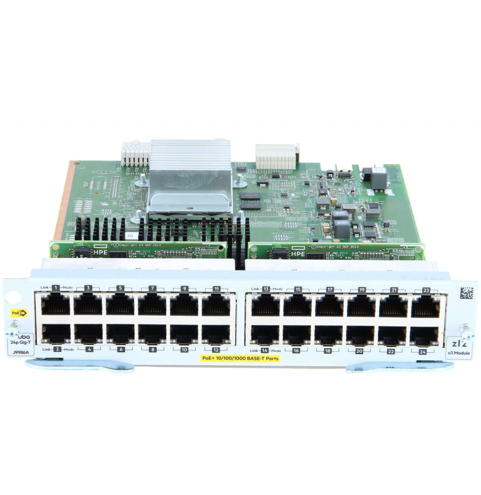 Module Aruba 24 ports 10/100/1000BASE-T PoE+ (J9986A) prix Maroc
