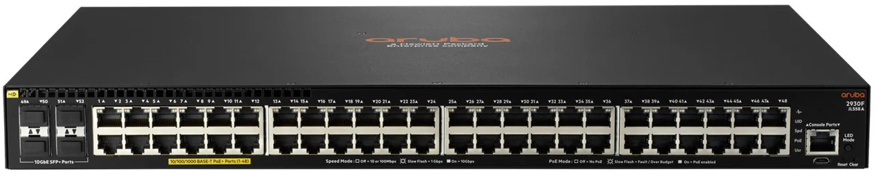 Switch Administrable Aruba 2930F 48G PoE+ 4SFP+ 740 W (JL558A) prix Maroc