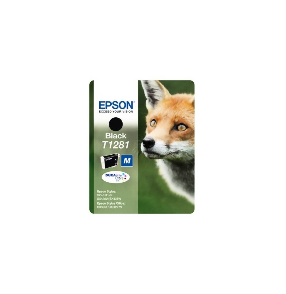 Cartouche d'encre Epson Noir T1281 Renard DURABrite Ultra Ink prix Maroc