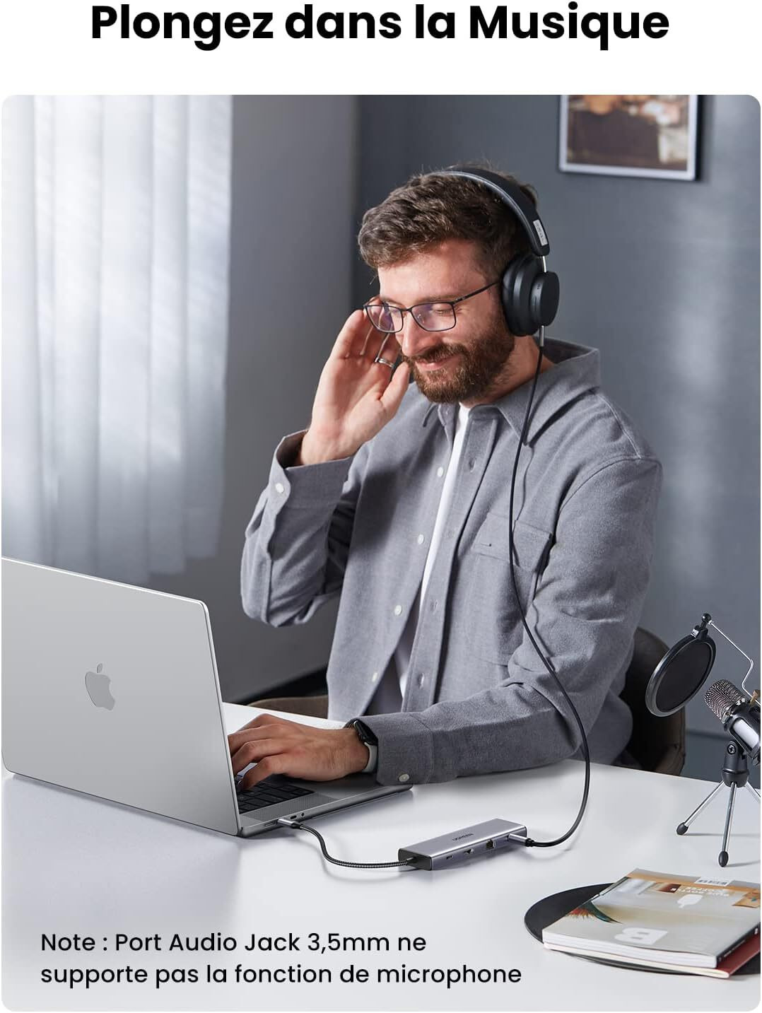 Hub USB-C Ugreen 10 en 1 Supporte PD 100W Recharge (80133) prix Maroc