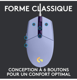 Souris gaming filaire Logitech G102 prix Maroc