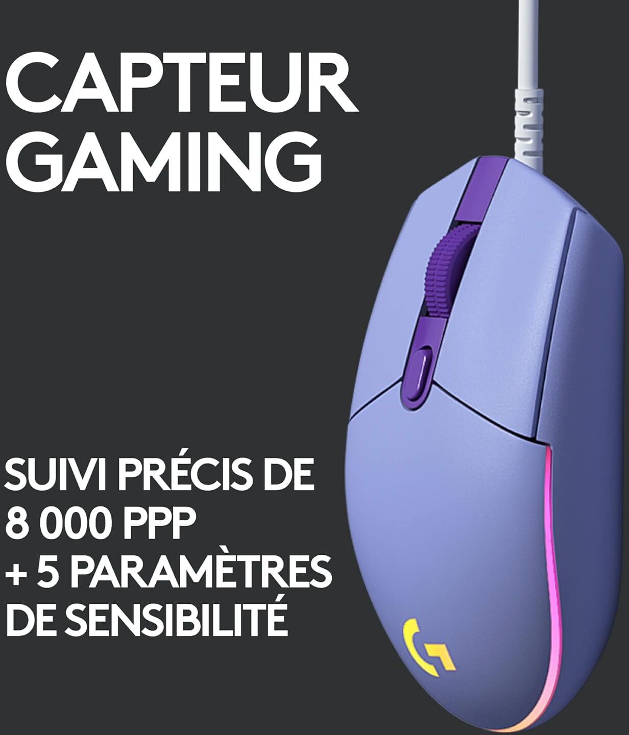 Souris gaming filaire Logitech G102 prix Maroc